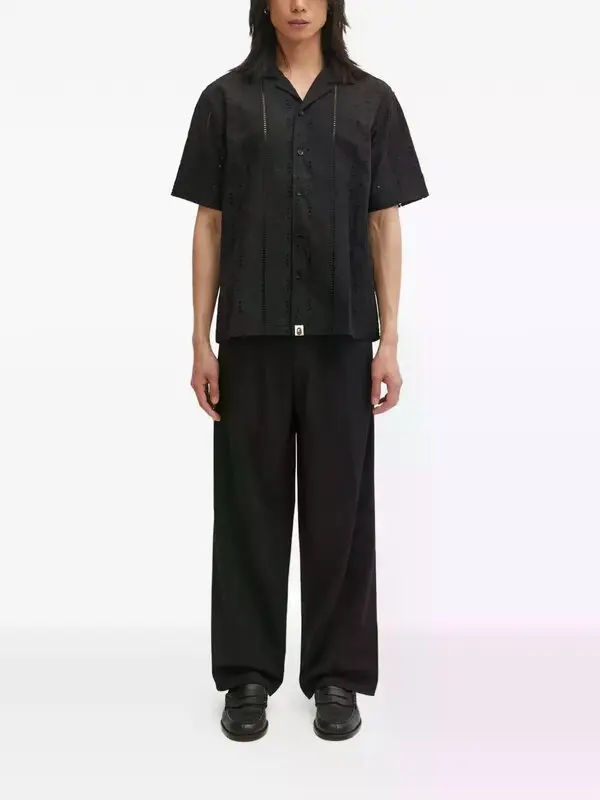 A BATHING APE Broderie-anglaise Shirt - Black