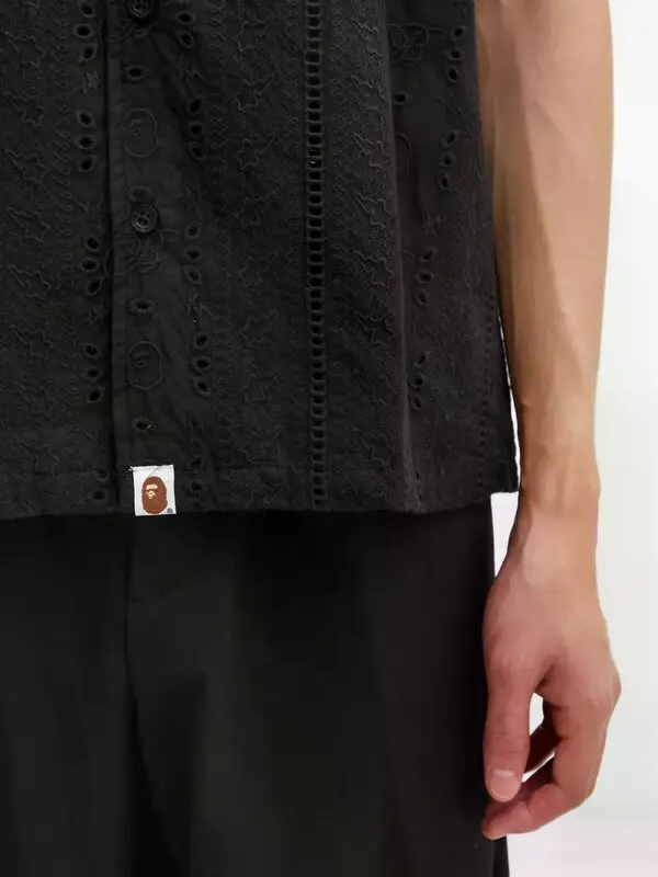 A BATHING APE Broderie-anglaise Shirt - Black