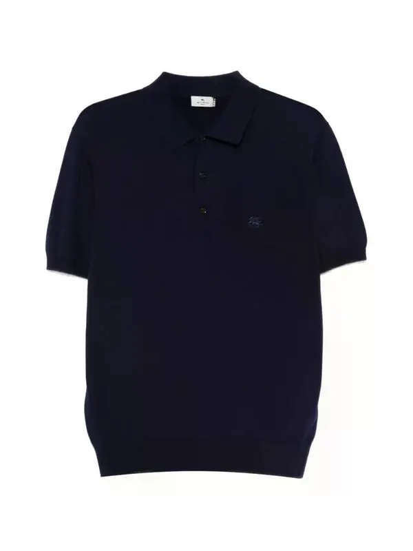 Etro Embroidered Polo Shirt - Blue