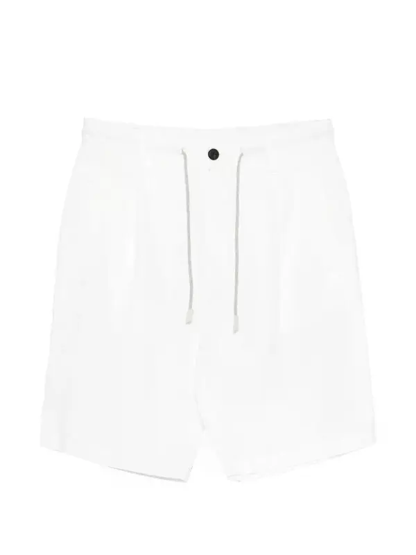 Eleventy Pleated Drawstring Shorts - White