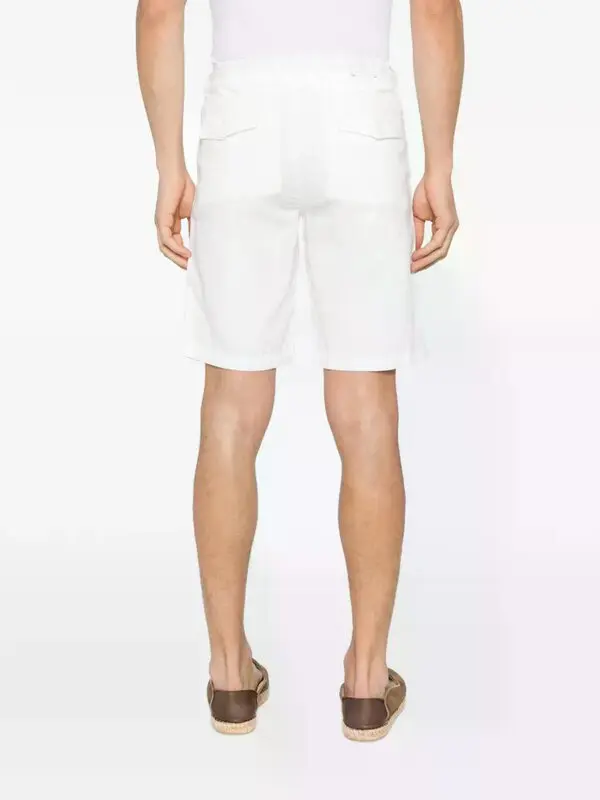 Eleventy Pleated Drawstring Shorts - White