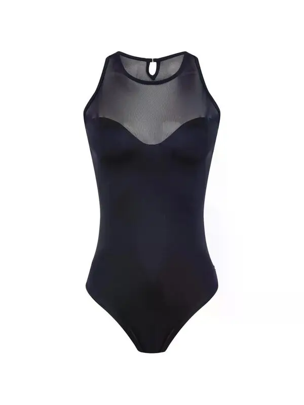 BRIGITTE Mesh-panel Swimsuit - Blue