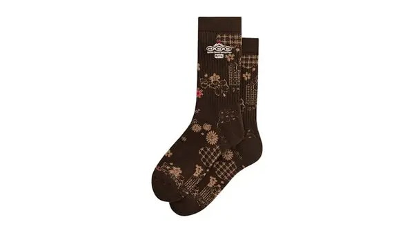 Kith X Columbia Nse Landscape Jacquard Socks - Kindling