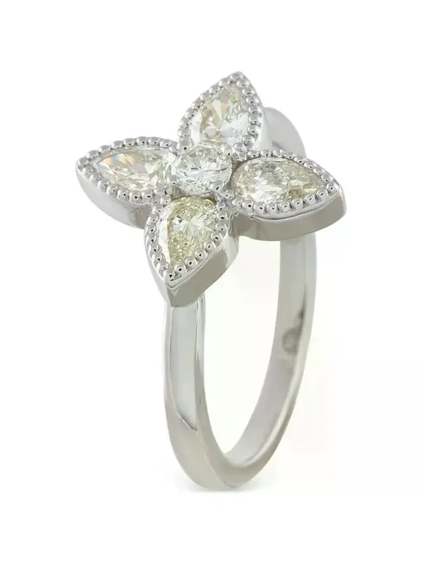 LB EXCLUSIVE Floral-motif Diamond Ring