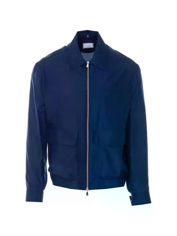 Brunello Cucinelli Silk Zip Jacket