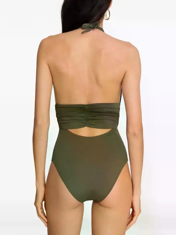 BRIGITTE Ivana Ruched Halterneck Swimsuit