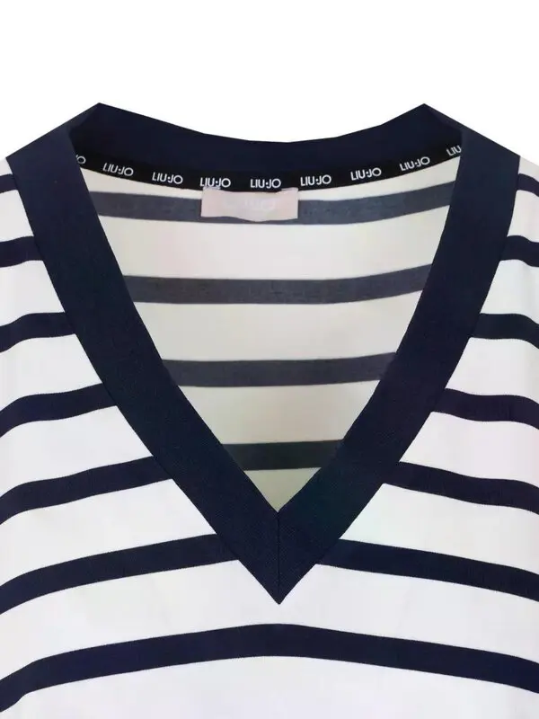 Liu Jo Striped V-neck T-shirt