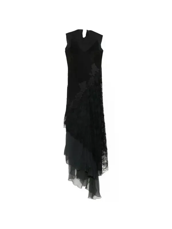 MARC LE BIHAN Lace-appliqué Asymmetric Dress