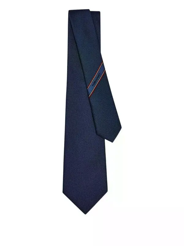 FERRAGAMO Jacquard Silk Tie - Blue