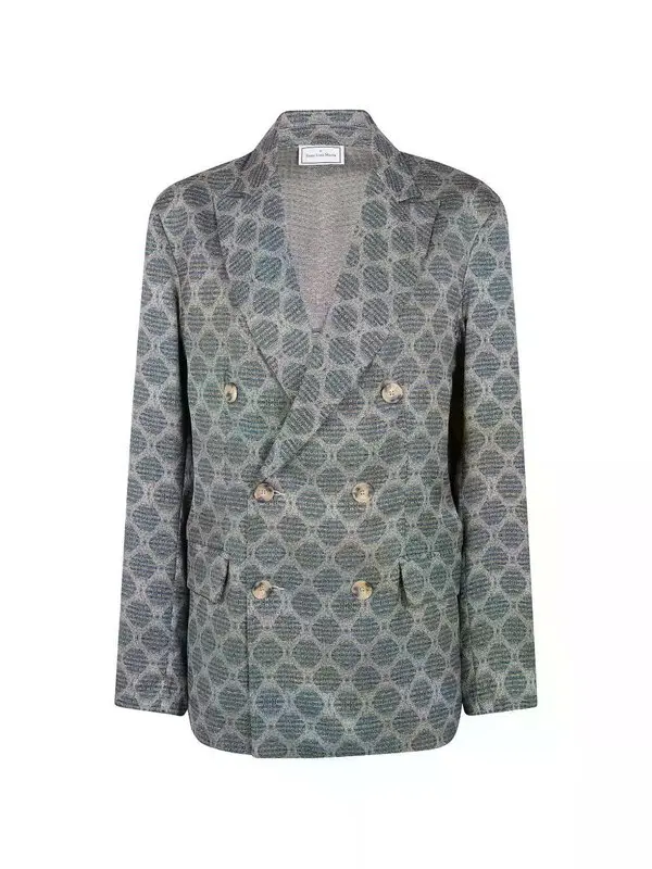 PIERRE-LOUIS MASCIA Patterned Double-breasted Blazer