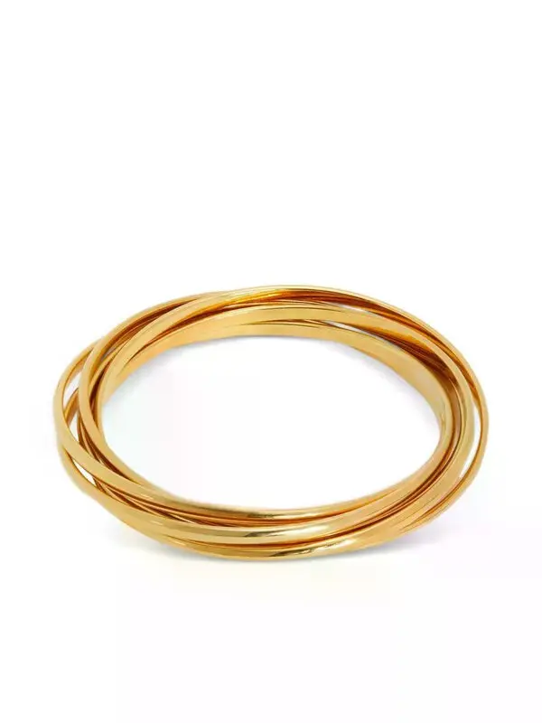 JIL SANDER Engraved-logo Bracelet - Gold