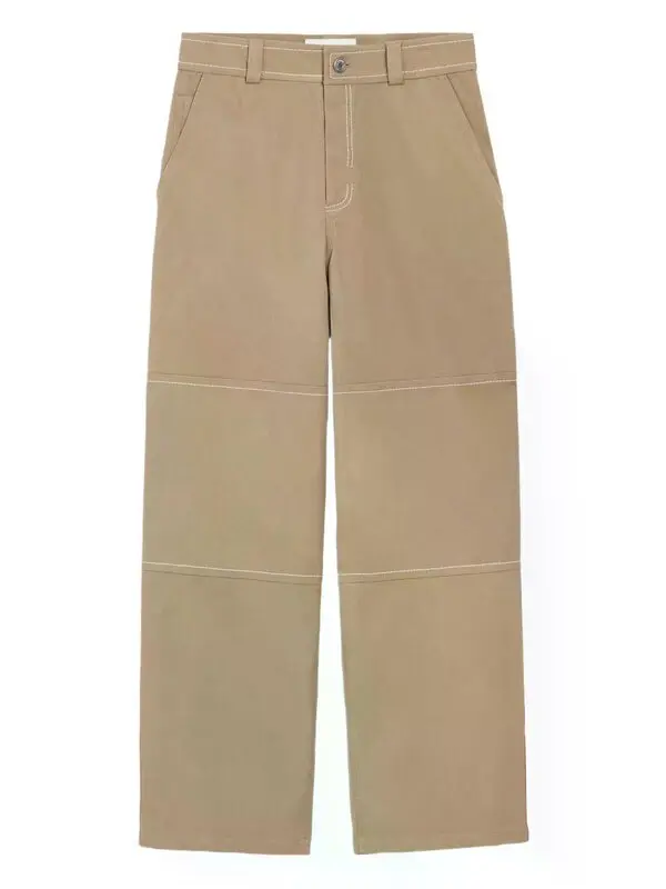 AMI Paris Cotton Worker Trousers - Neutrals