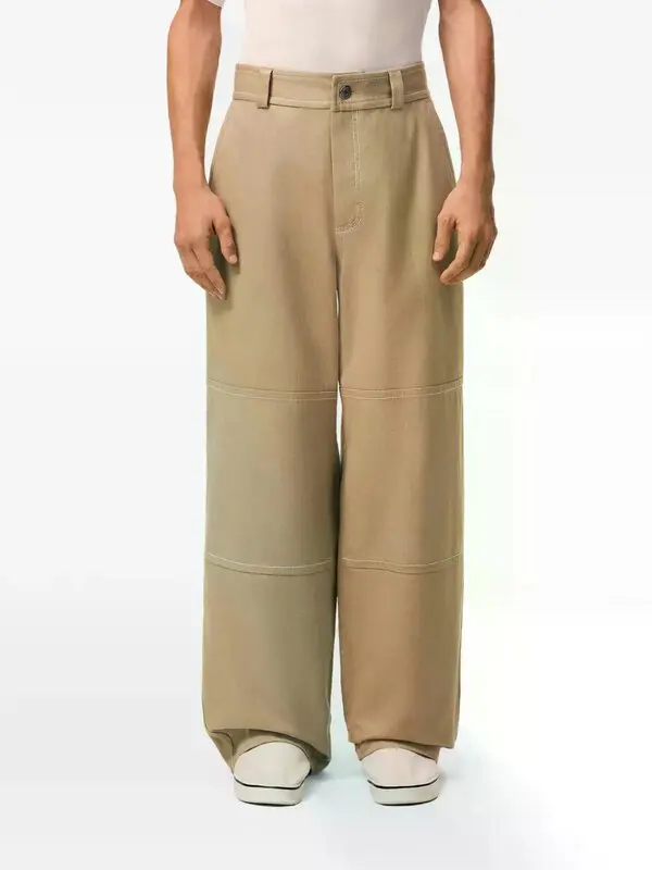 AMI Paris Cotton Worker Trousers - Neutrals