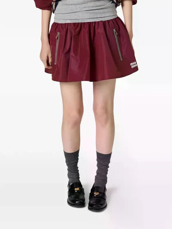Miu Miu Mini Skirt With Elastic Waist