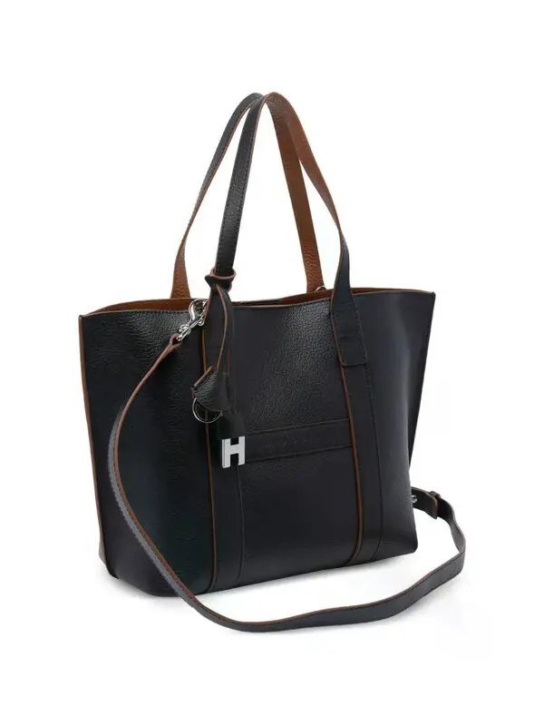Hogan Leather Tote Bag - Black