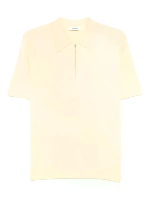 Sandro Zip-collar Polo Shirt - Yellow