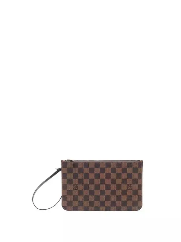 LOUIS VUITTON 2016 Damier Ebene Neverfull Mm Pouch