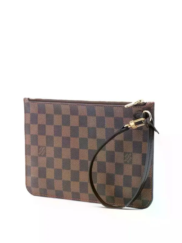 LOUIS VUITTON 2016 Damier Ebene Neverfull Mm Pouch