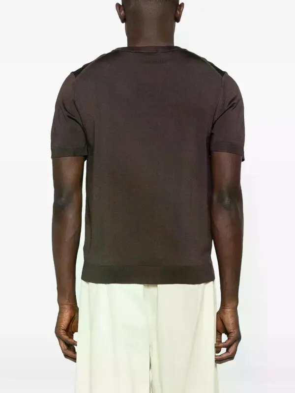 Sandro Short-sleeve Crew-neck T-shirt - Brown