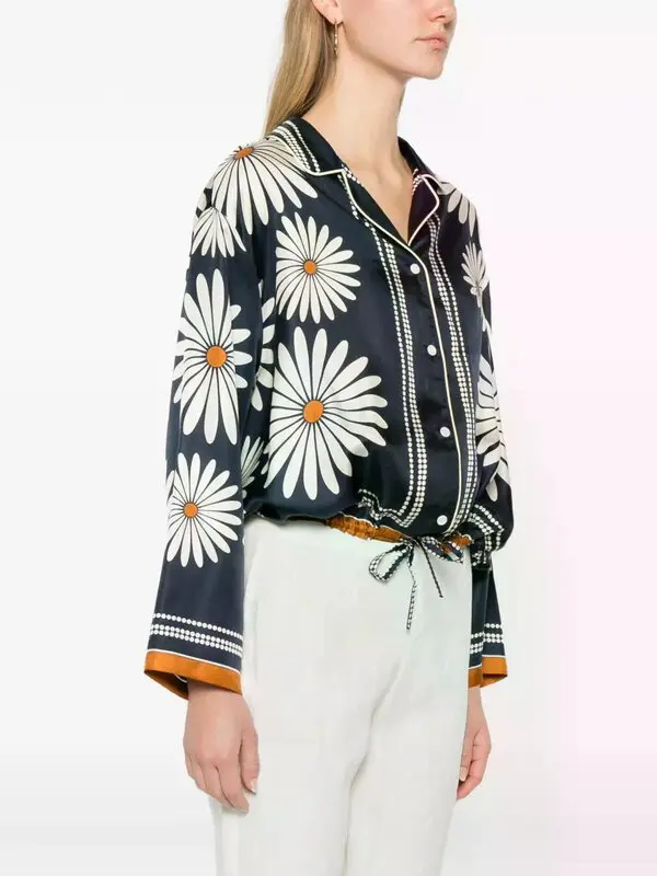 Sandro Floral-print Silk Shirt