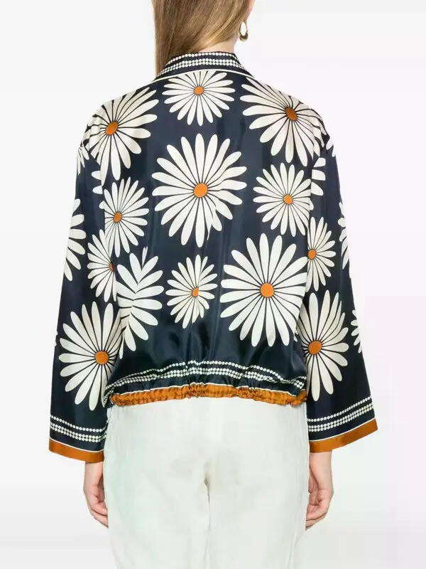 Sandro Floral-print Silk Shirt