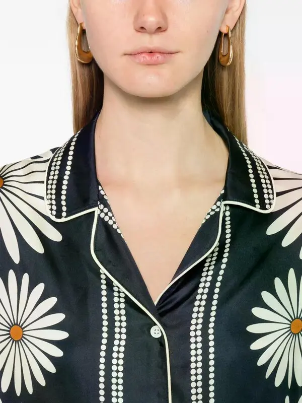 Sandro Floral-print Silk Shirt
