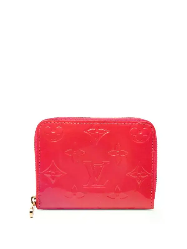 LOUIS VUITTON 2009 Monogram Vernis Zippy Purse Coin Pouch - Red
