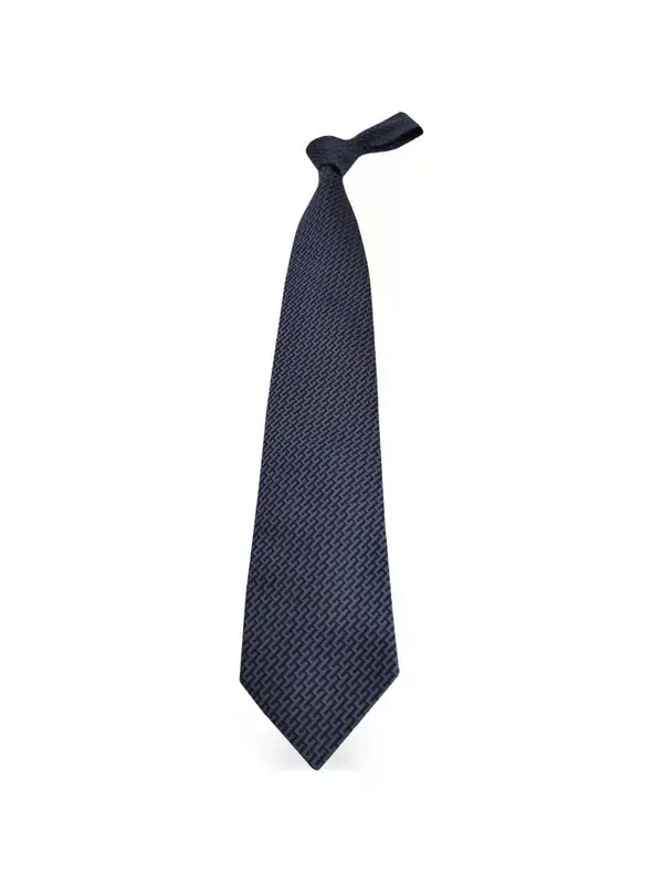 Giorgio Armani Patterned Necktie - Blue