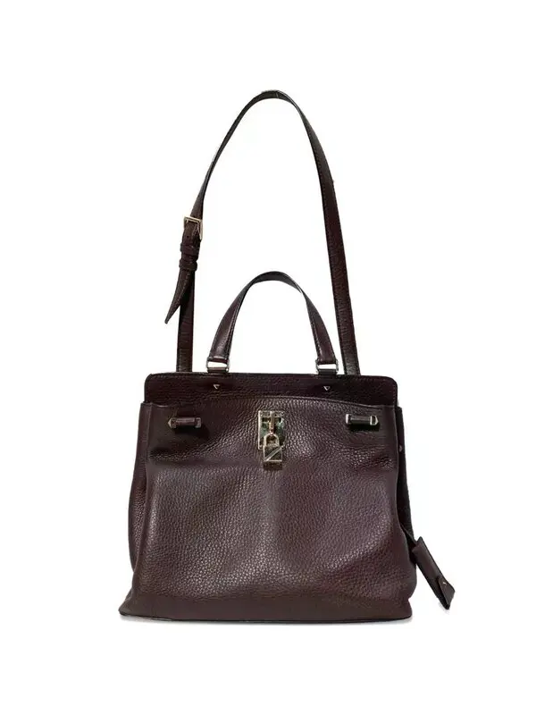 Valentino Garavani Joy Lock Leather Tote Bag - Red