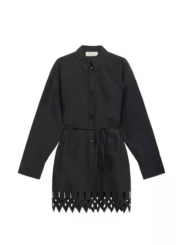 Blumarine Shirt Dress With Cutouts - Black