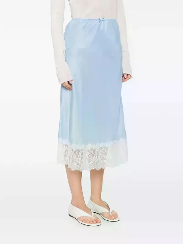 Moschino Midi Skirt With Lace Trim