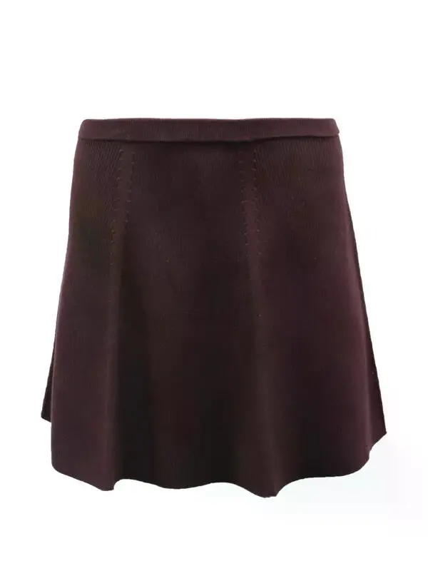 Theory High-waisted Ribbed A-line Skirt