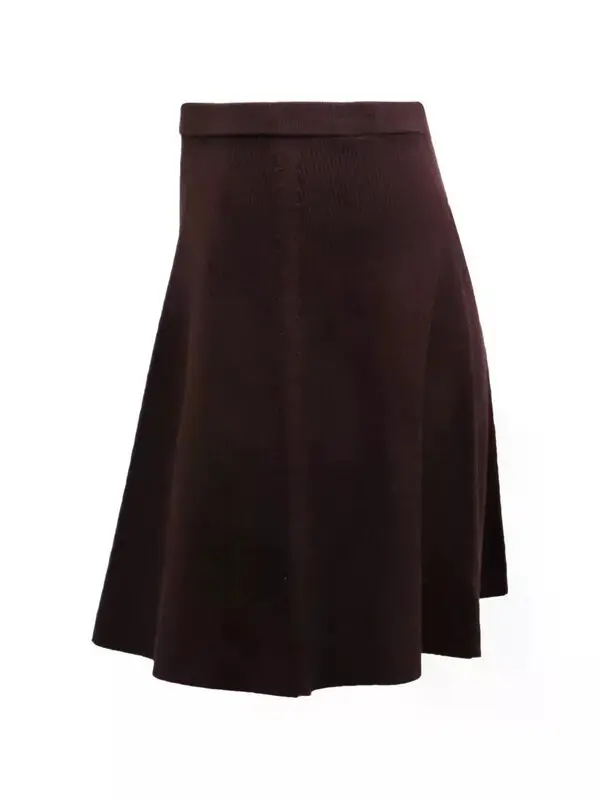 Theory High-waisted Ribbed A-line Skirt
