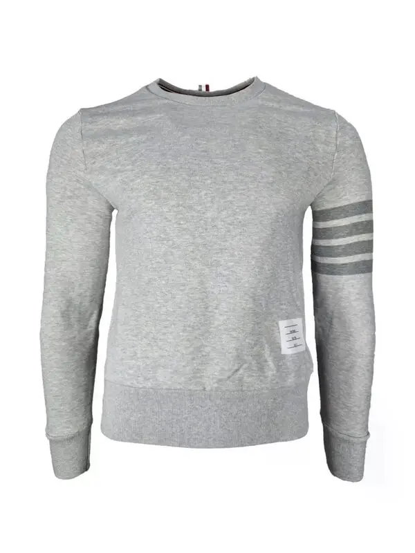 Thom Browne 4-bar Logo-patch Crew-neck Sweatshirt