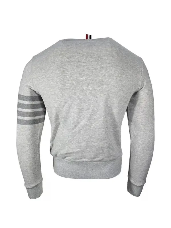 Thom Browne 4-bar Logo-patch Crew-neck Sweatshirt