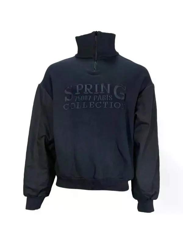 Balenciaga Embroidered Half-zipped Sweatshirt