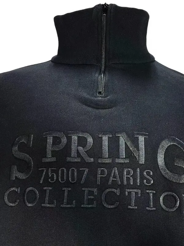 Balenciaga Embroidered Half-zipped Sweatshirt