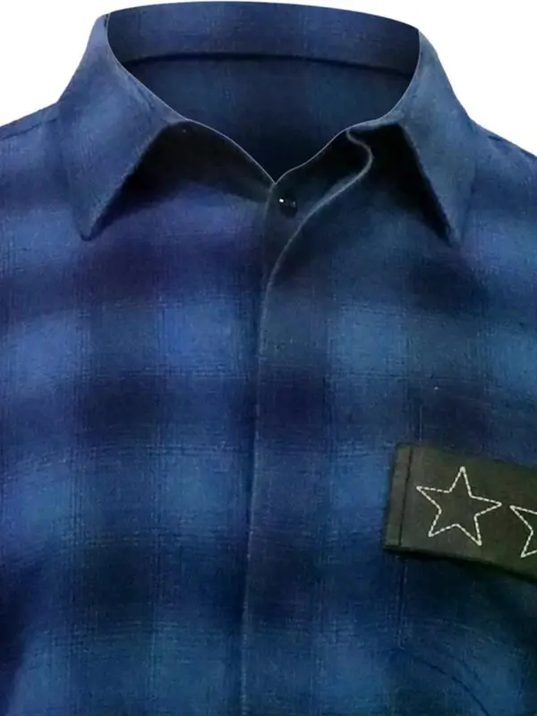 Givenchy Flannel Star-patch Shirt