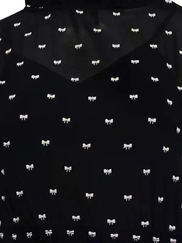 Maje Rythonoeud Bow-print Mini Dress