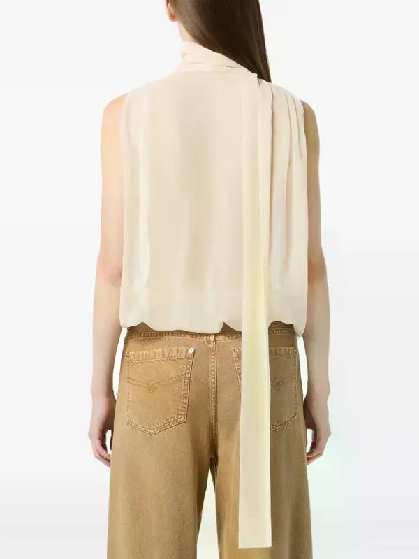 Blumarine Draped Top - Neutrals
