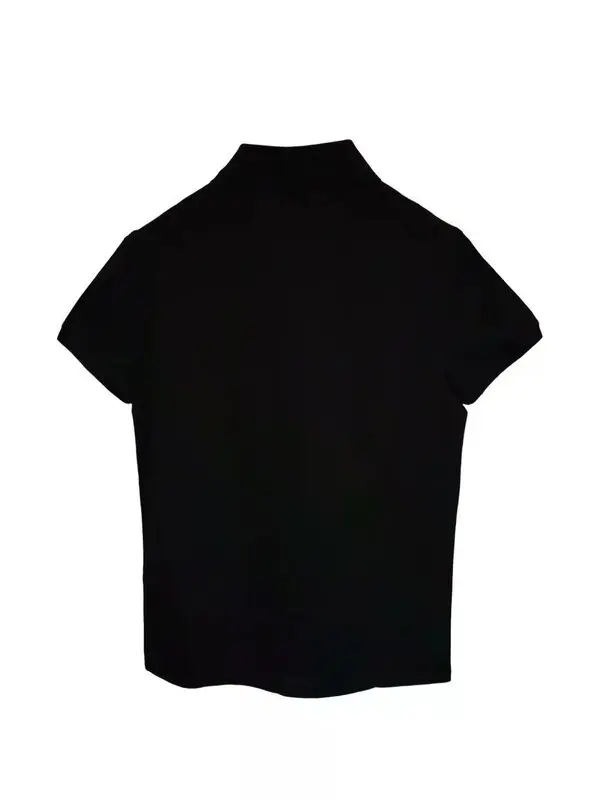 Saint Laurent Logo-embroidered Polo Shirt - Black