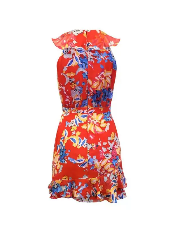 Saloni Floral-print Ruffled Mini Dress