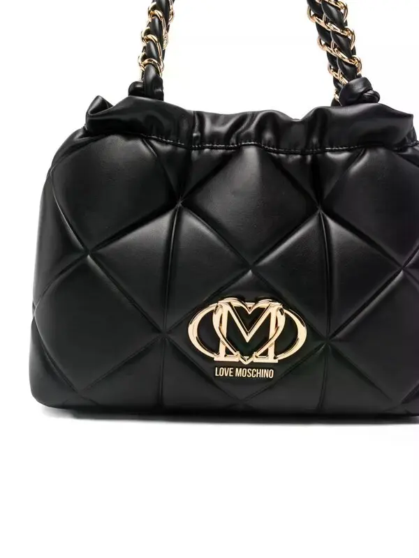 Moschino Quilted Shoulder Bag With Chain Strap
