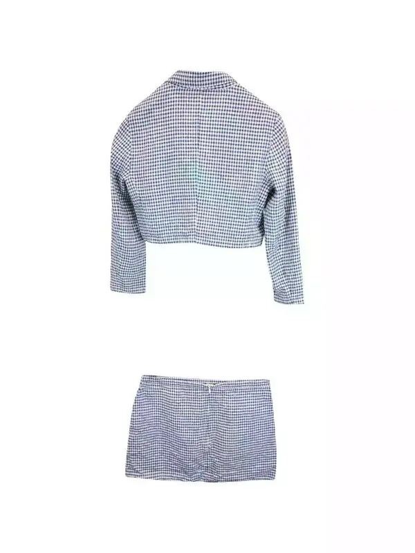 REFORMATION Elton Gingham-check Cropped Blazer