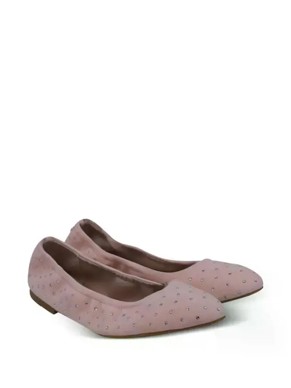 STUART WEITZMAN Crystal-embellished Ballet Flats