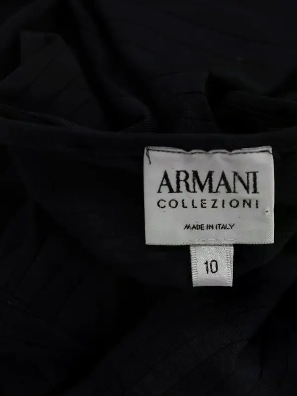 Emporio Armani Striped V-neck T-shirt - Black