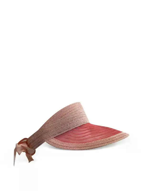 Eugenia Kim Ricky Grosgrain-trimmed Visor - Pink