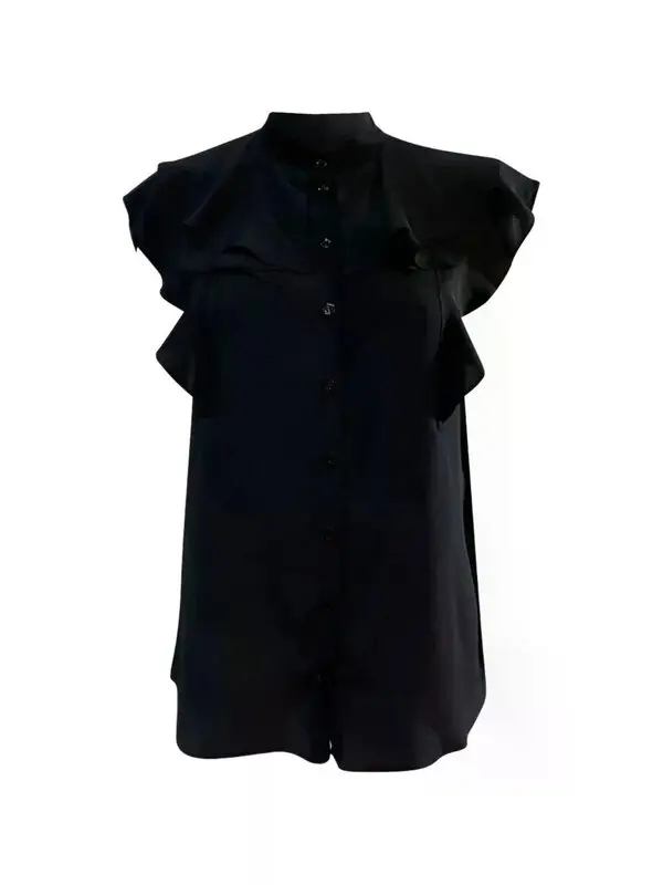 Givenchy Sleeveless Ruffled Blouse