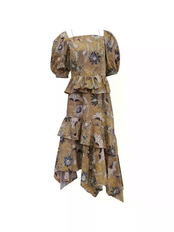 Ulla Johnson Floral-print Ruffled Midi Dress