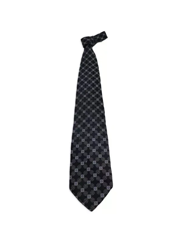 Ermenegildo Zegna Geometric-pattern Neck Tie - Blue